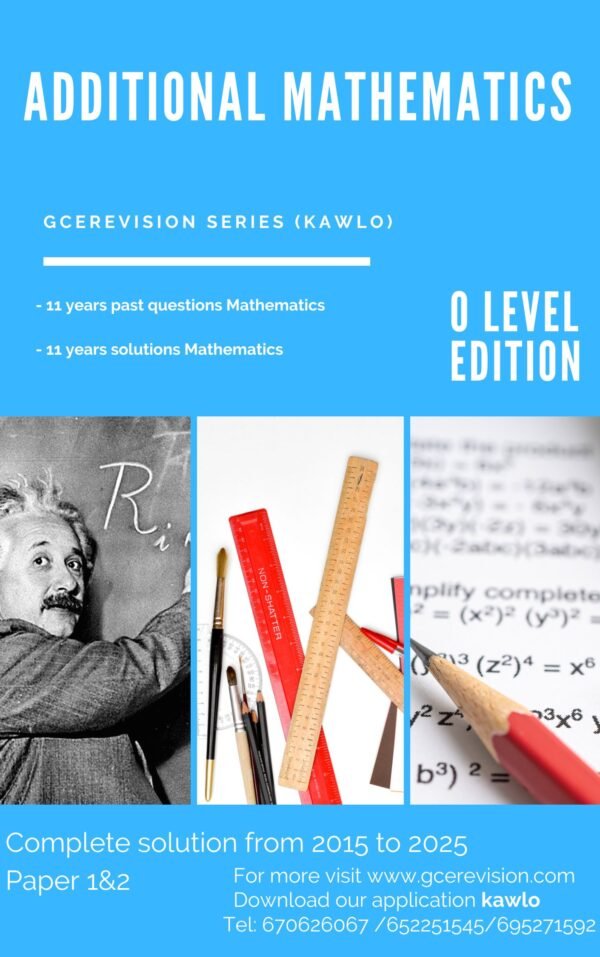 Ordinary Level Additional Mathematics Pamphlet - cameroongcerevision.com