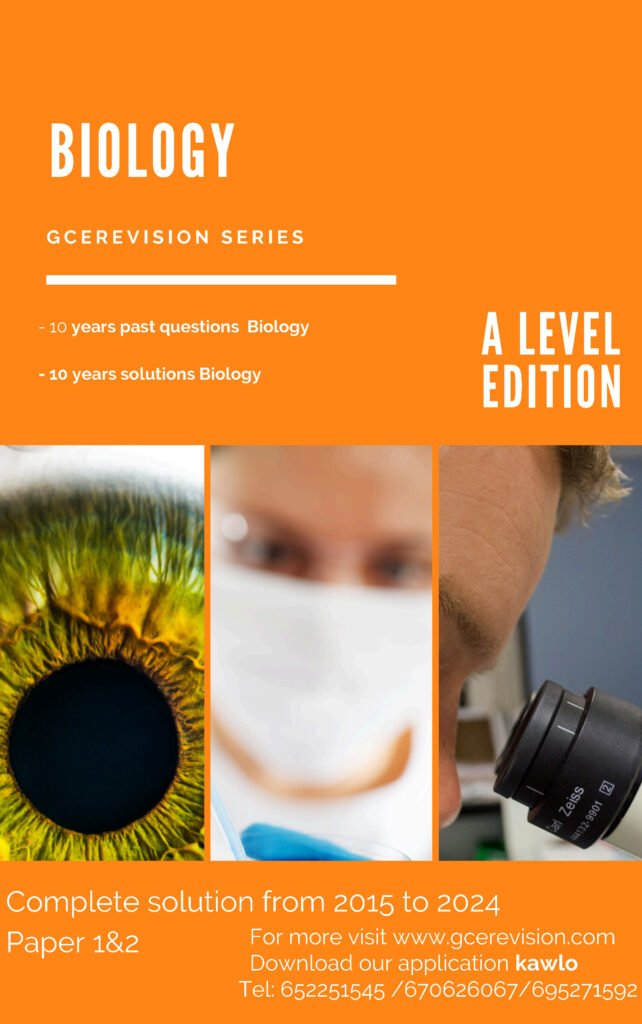 Cameroon GCE advanced level June 2025 biology 2 - cameroongcerevision.com
