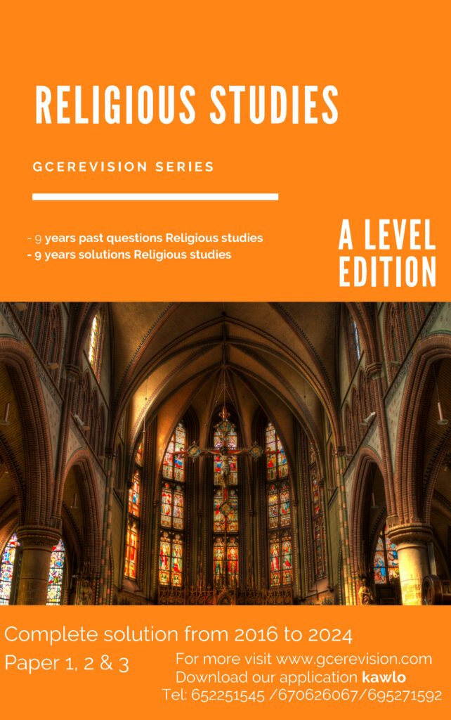 Religious Studies A Level Pamphlet - cameroongcerevision.com