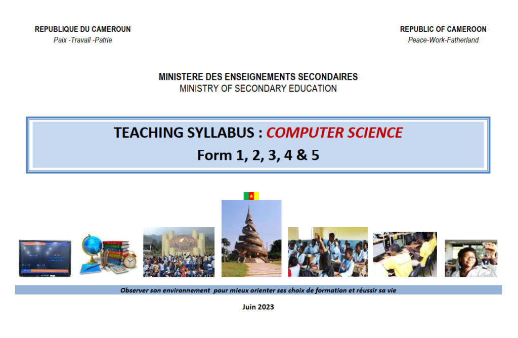 new computer science teaching syllabus for first cycle ...